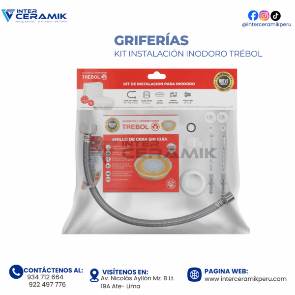 KIT INSTALACIÓN INODORO TRÉBOL – INTERCERÁMIK