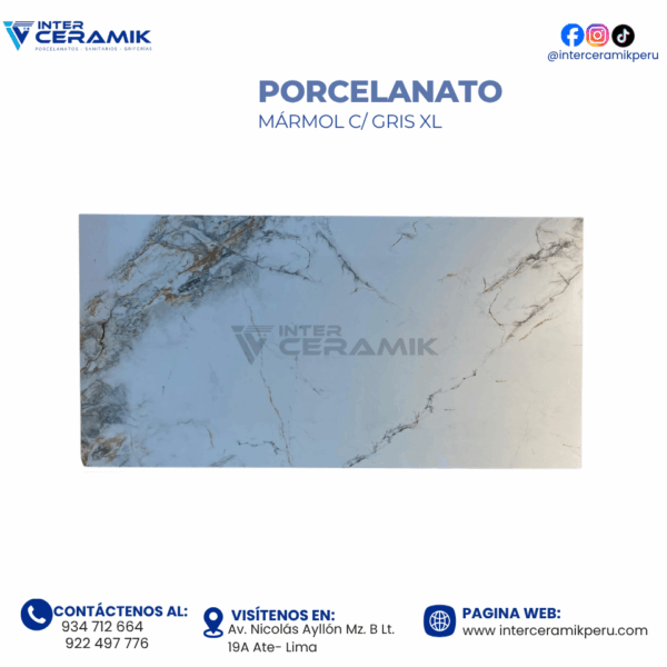 PORCELANATO MÁRMOL C/ GRIS XL – INTERCERÁMIK